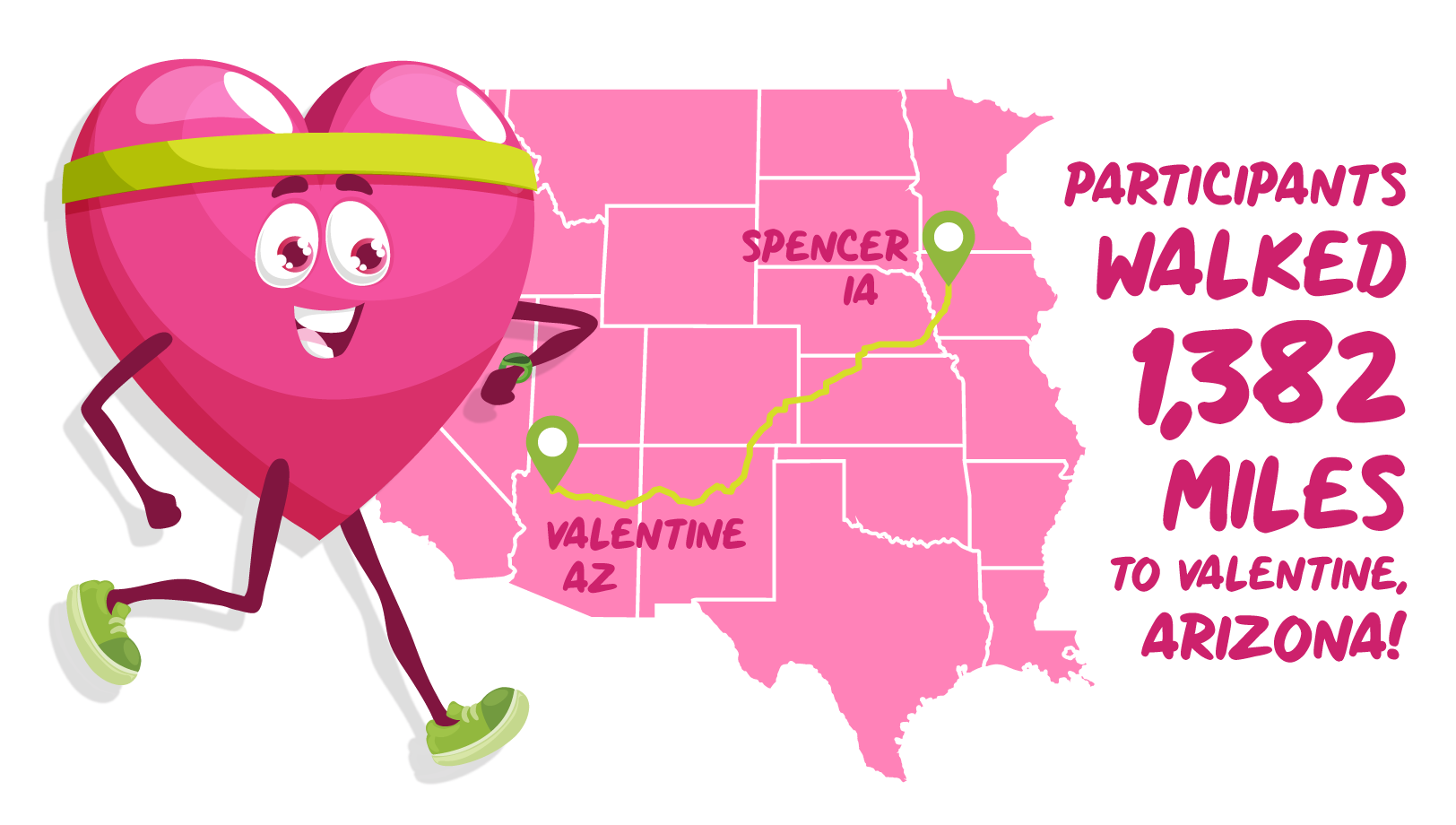 Virtual Walkers Reach Valentine!